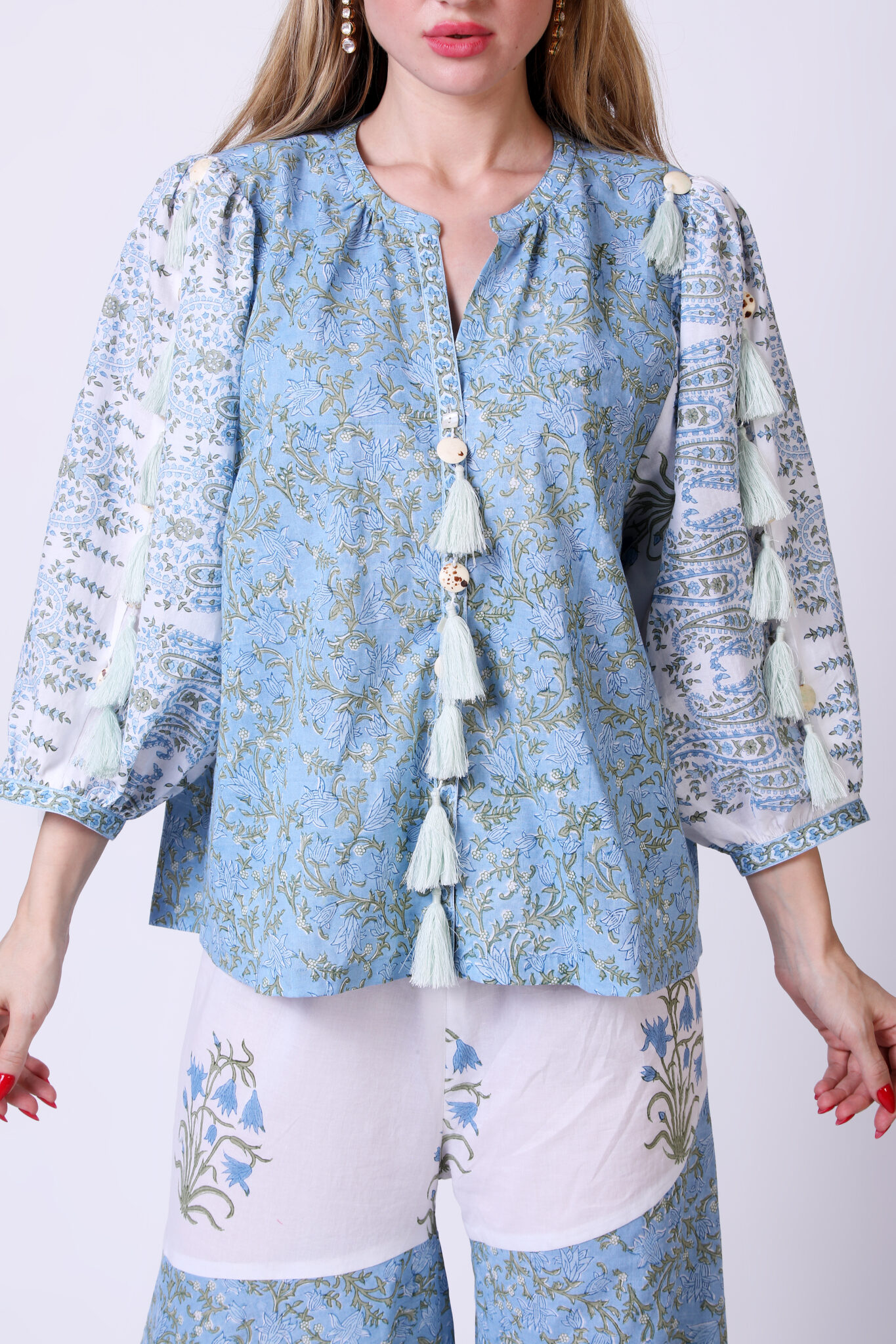 Hand Block Printed Cotton Voile Blouse – Burlingtons